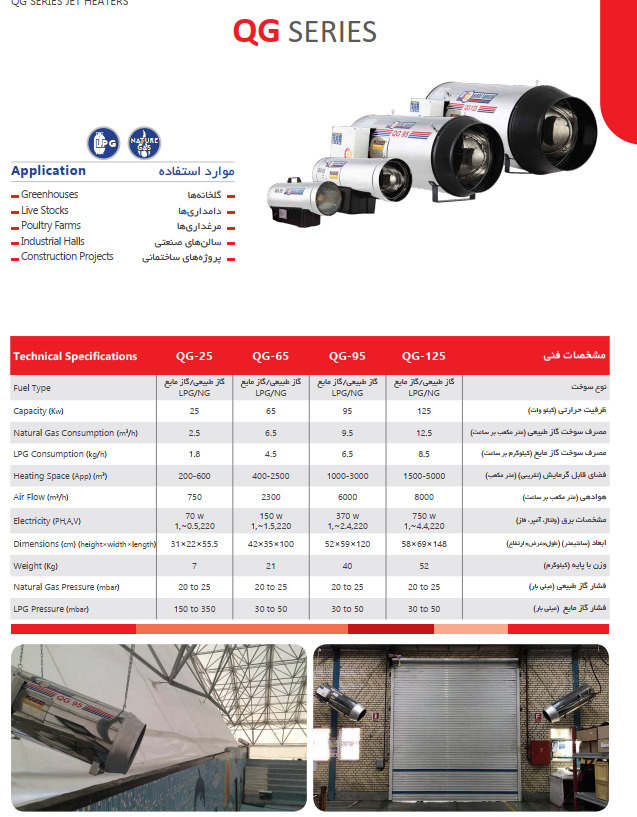 جت هیتر گازی نیرو تهویه البرز مدل QG-65 (56000 کیلو کالری) - با کیفیت ترین محصولات و برندهای ...